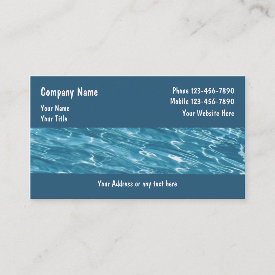 Pool Service Business Cards | Zazzle