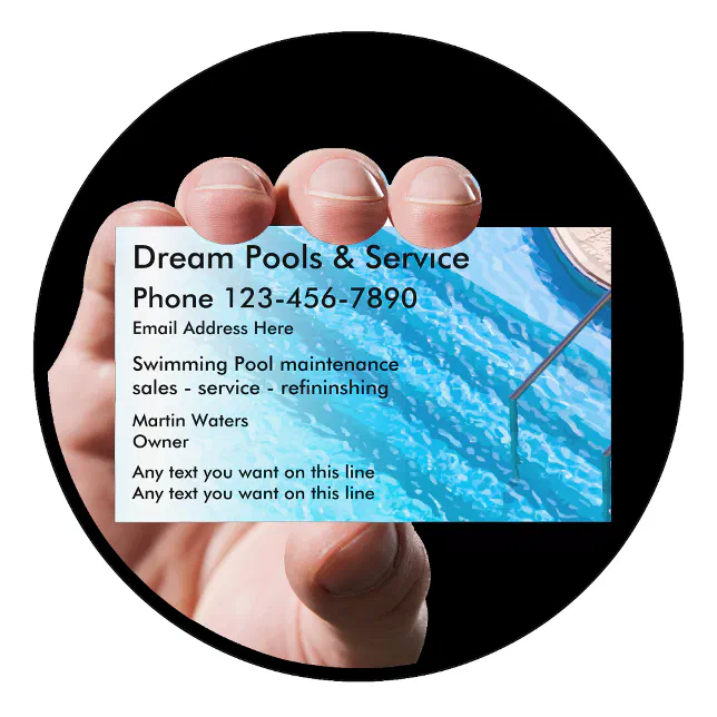 Pool Service Businesscards Business Card | Zazzle
