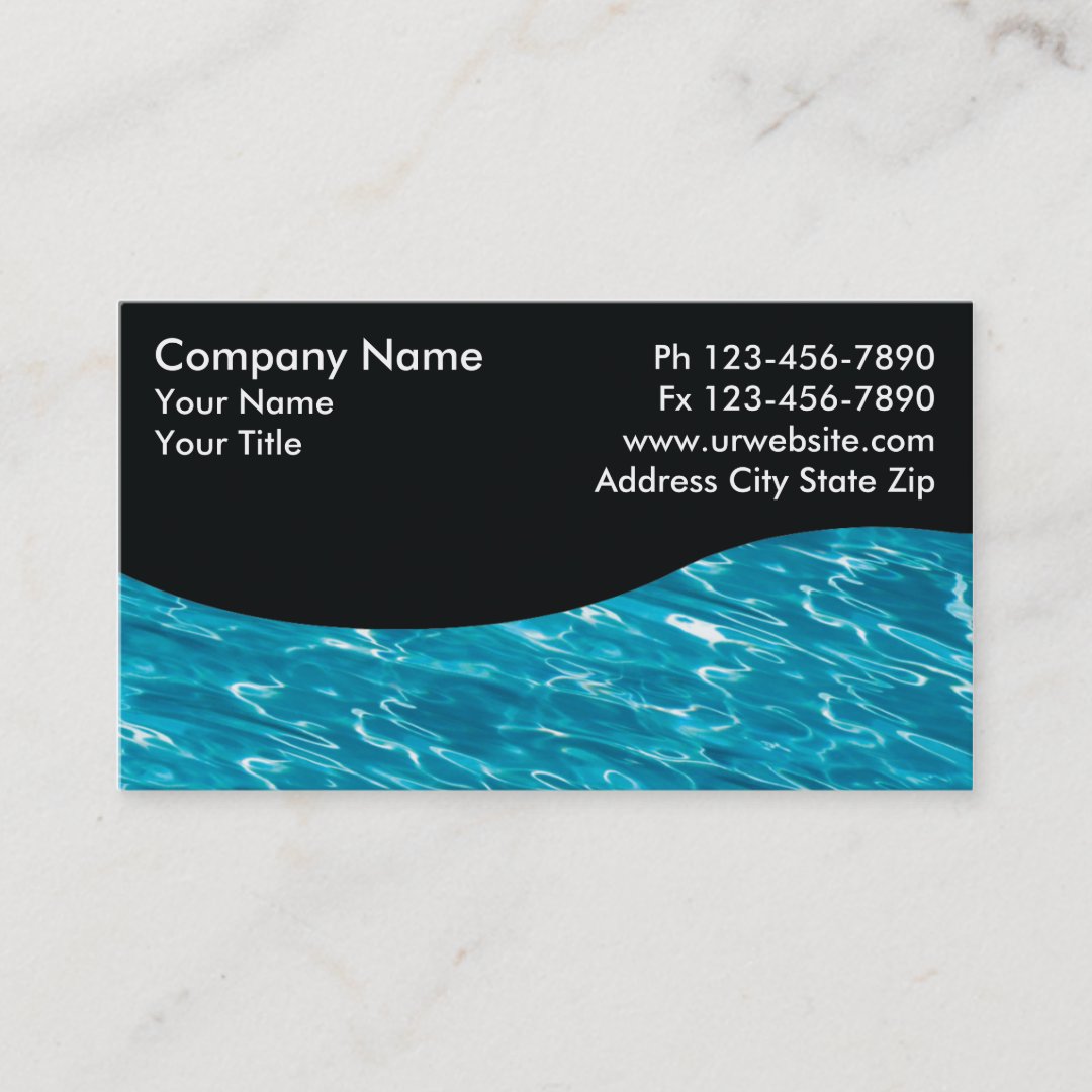 Pool Service Cards | Zazzle