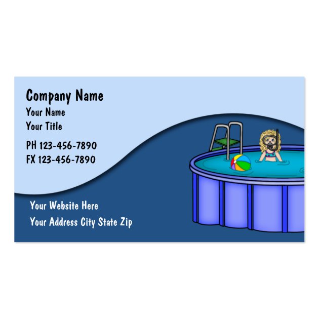Pool Service Cards Business Card Templates