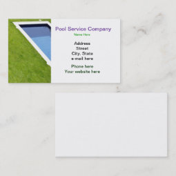 Pool Service Company Business Card | Zazzle