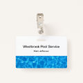 Pool Service Employee ID Badges | Zazzle