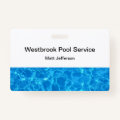 Pool Service Employee ID Badges | Zazzle