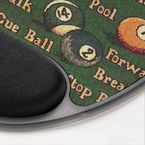 Pool Shark Billiard Balls Background Gel Mouse Pad | Zazzle