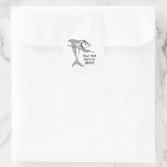 Pool Shark Custom Text Classic Round Sticker | Zazzle