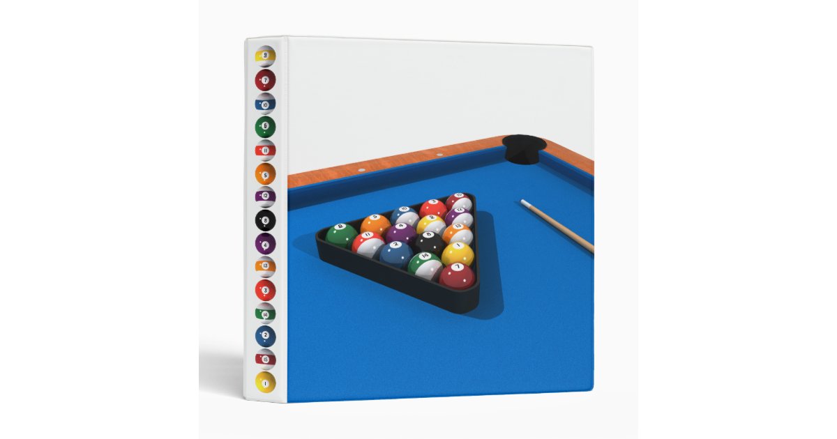 Pool Table / Billiards: Custom Binder | Zazzle