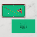Pool Table Business Card | Zazzle