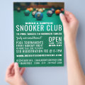 Pool Table, Pool Club, Snooker Club Advertising Flyer | Zazzle