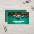 Pool Table, Pool & Snooker Player/Club Business Card | Zazzle