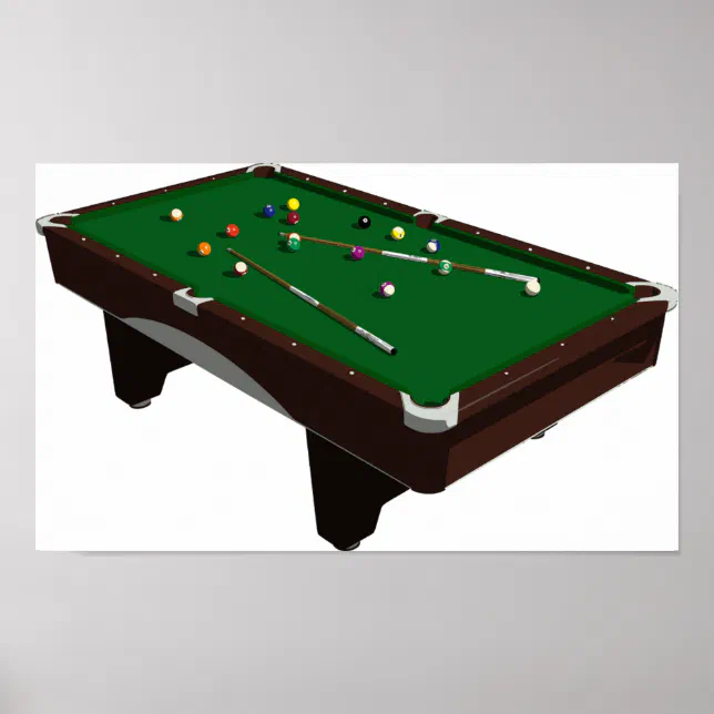 Pool Table Poster | Zazzle
