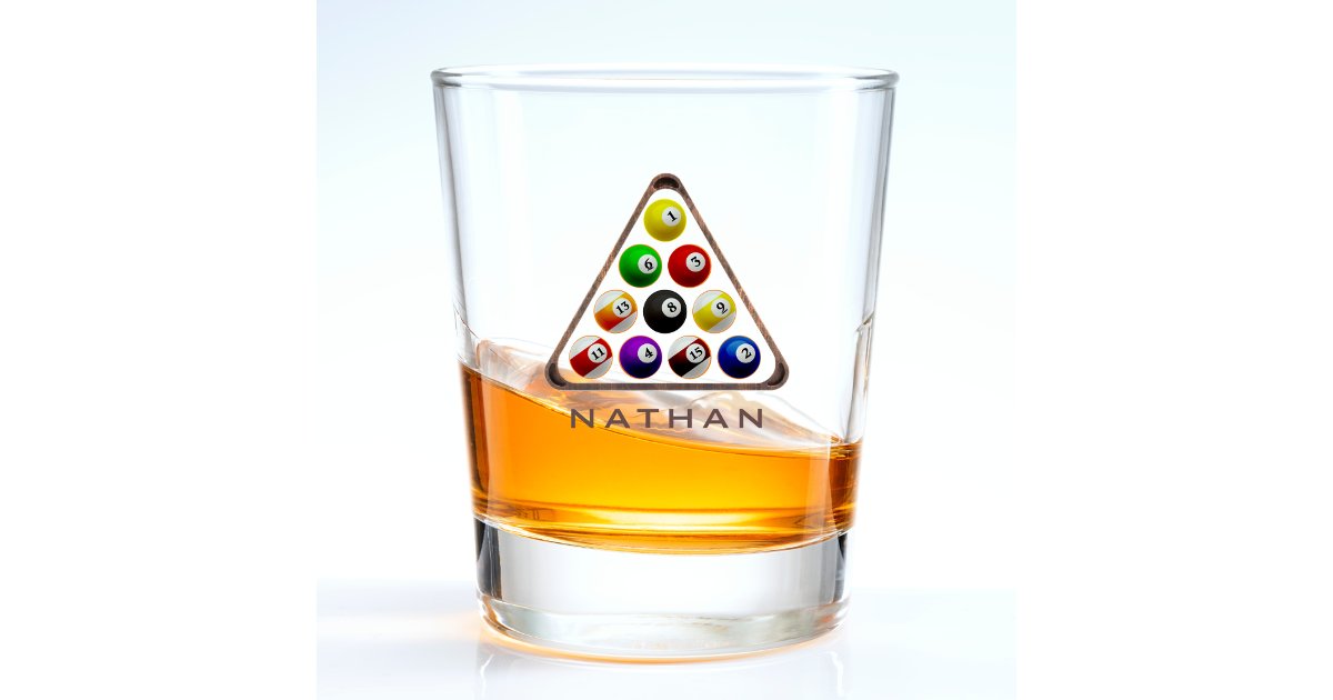 Pool Table Rack Billiards Shot Glass | Zazzle