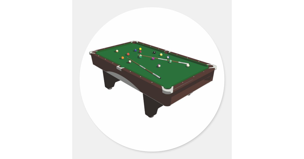 Pool Table Stickers | Zazzle