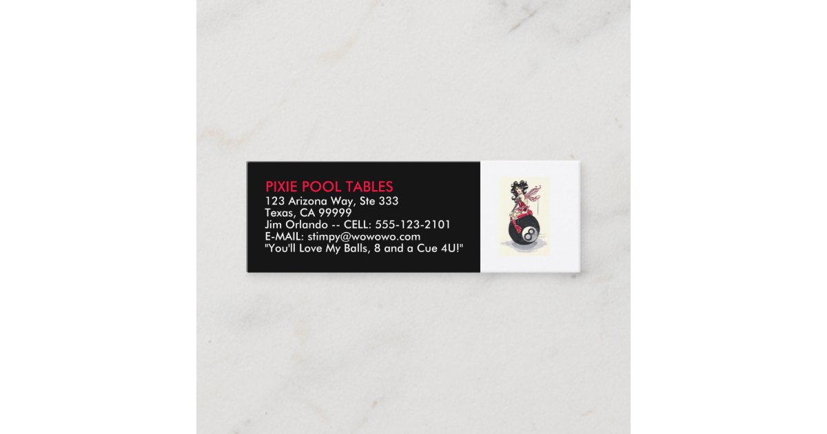 POOL TABLES & BILLIARDS - BUSINESS CARD TEMPLATE | Zazzle
