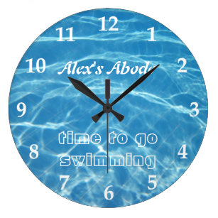 Swimming Pool Wall Clocks | Zazzle