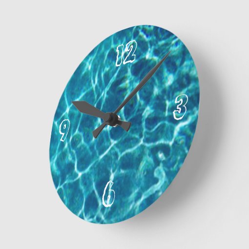 Pool Water Wall Clock | Zazzle