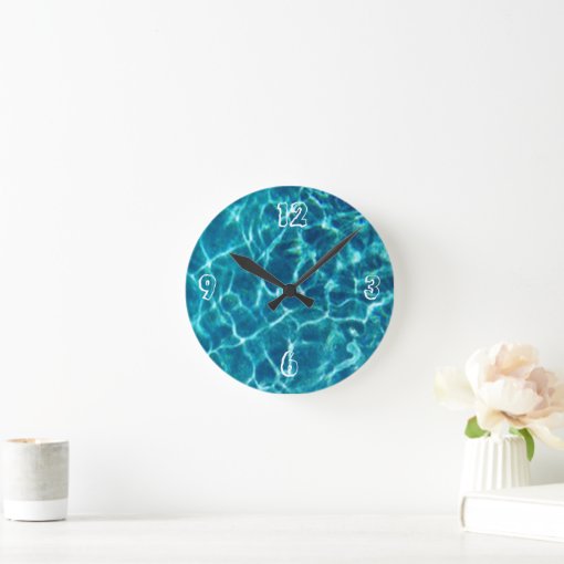 Pool Water Wall Clock | Zazzle