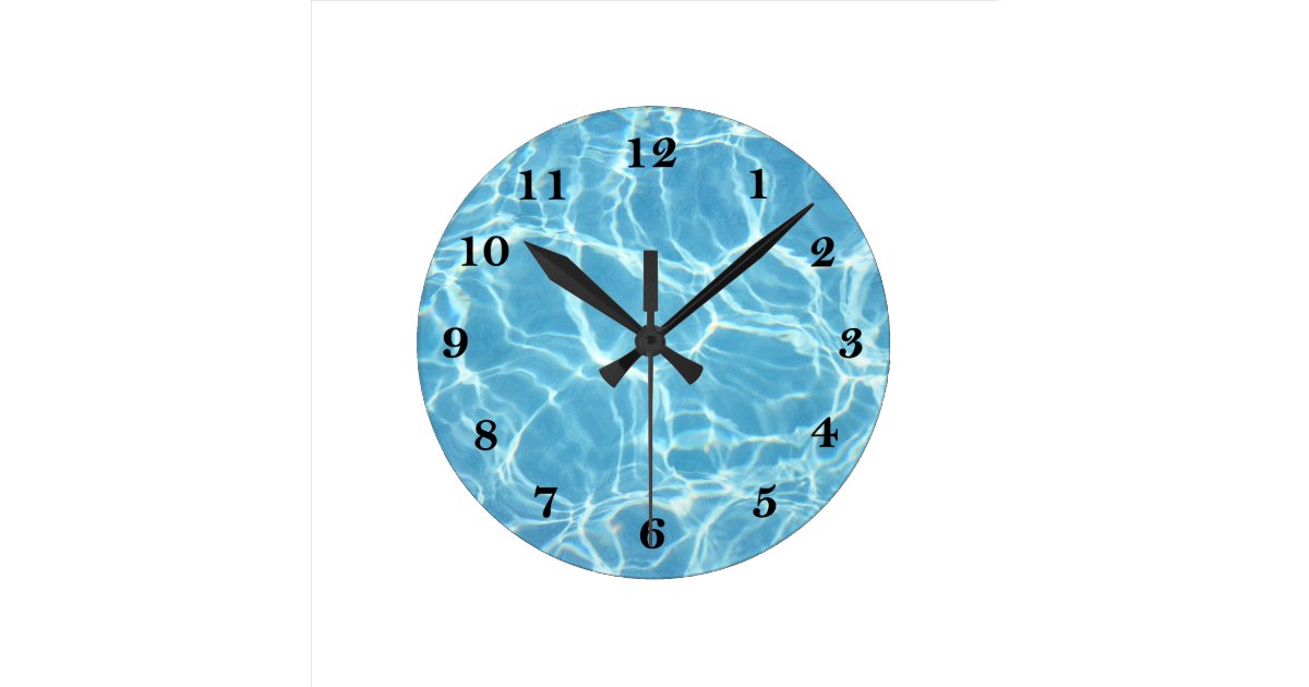 Pool Water Wall Clock | Zazzle.com
