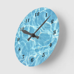 Pool Water Wall Clock | Zazzle