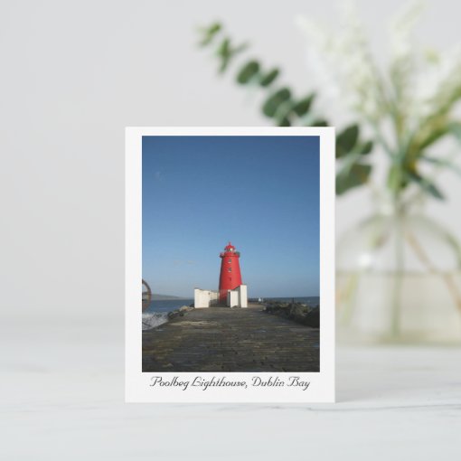 Poolbeg Lighthouse, Dublin Bay Postcard | Zazzle