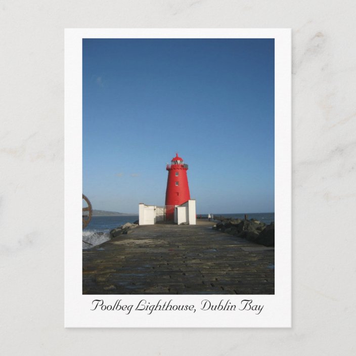 Poolbeg Lighthouse, Dublin Bay Postcard | Zazzle.com