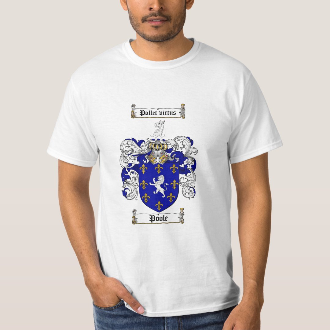 Poole Family Crest - Poole Coat of Arms T-Shirt | Zazzle