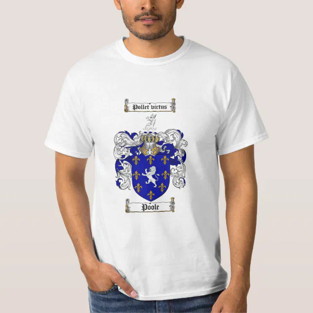 Poole Family Crest - Poole Coat of Arms T-Shirt | Zazzle