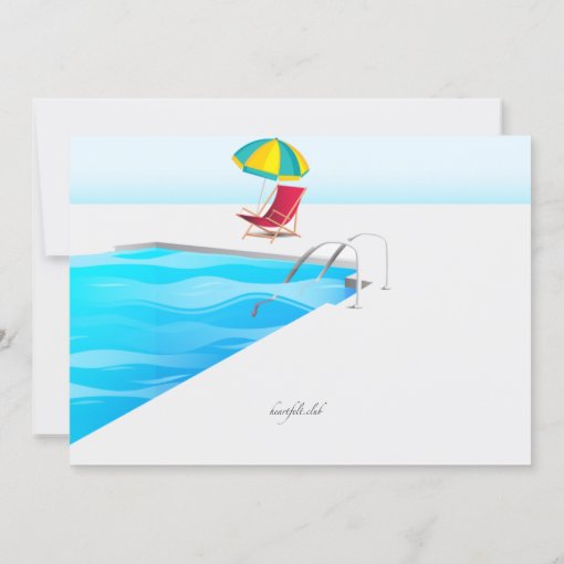 Poolside Social Distancing Invitation | Zazzle