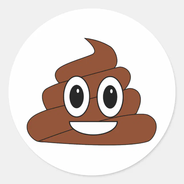 Poop Classic Round Sticker | Zazzle