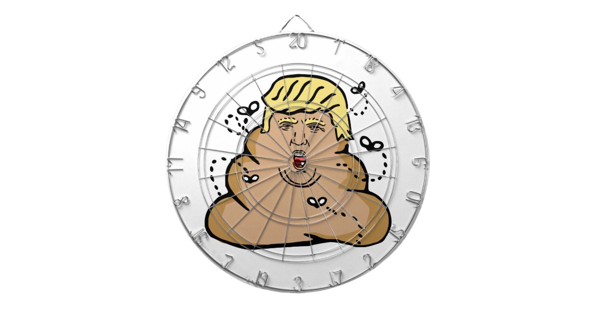 poop donald trump dart board | Zazzle