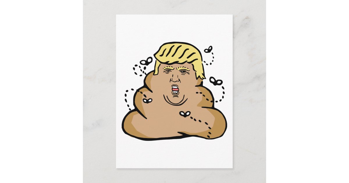 poop donald trump postcard | Zazzle