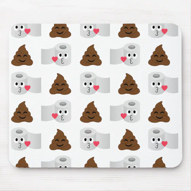 poop emoji and toilet tissue paper mouse pad | Zazzle