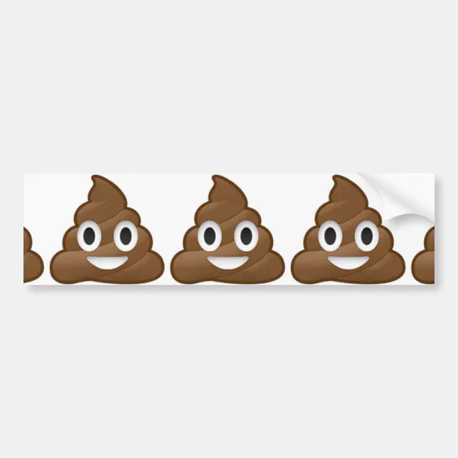 poop emoji bumper sticker | Zazzle
