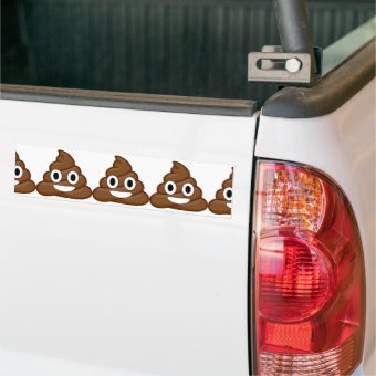 poop emoji bumper sticker | Zazzle