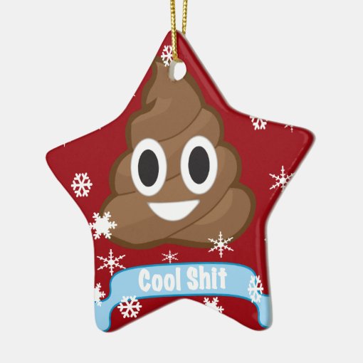 Poop Emoji Funny Christmas ornaments | Zazzle