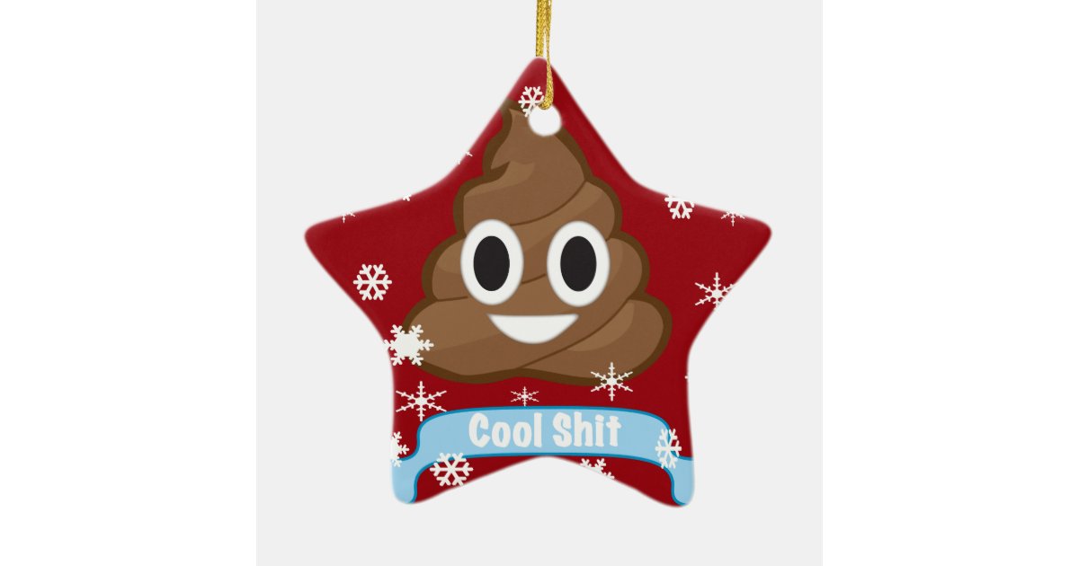 Poop Emoji Funny Christmas ornaments | Zazzle