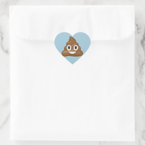 Poop emoji heart sticker | Zazzle