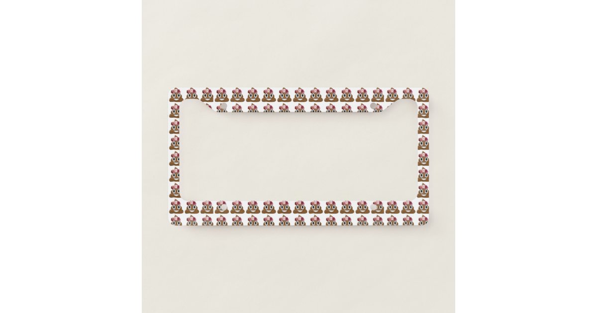 poop emoji license plate frame | Zazzle
