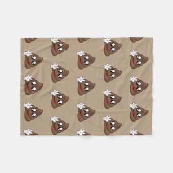 Poop Emoji Peace Sign Hands Fleece Blanket | Zazzle