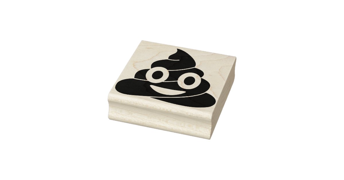 Poop Emoji Rubber Stamp | Zazzle