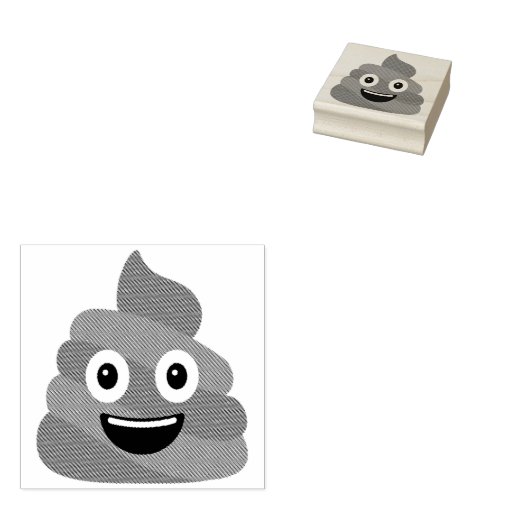 Poop Emoji Rubber Stamp | Zazzle