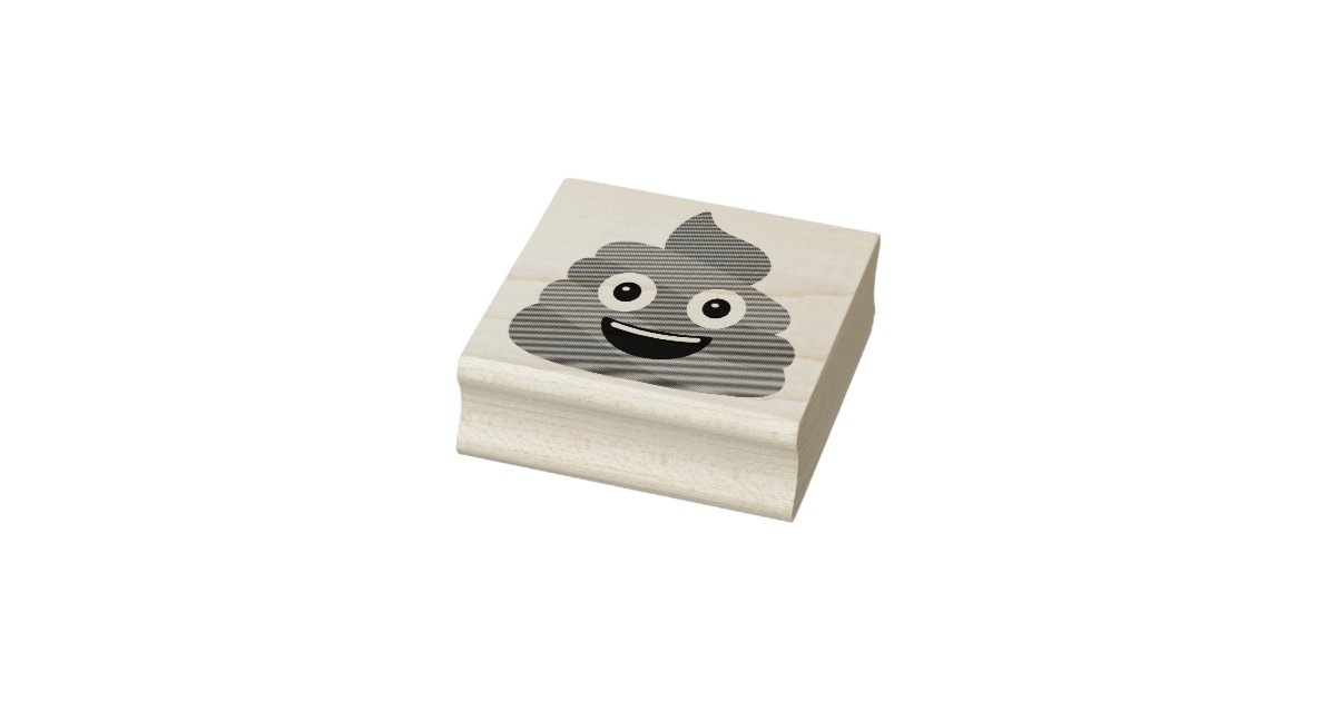 Poop Emoji Rubber Stamp | Zazzle