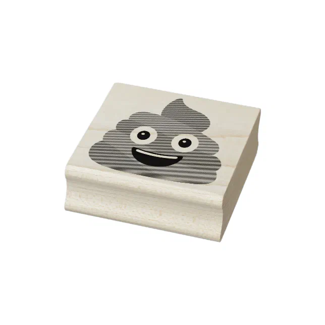Poop Emoji Rubber Stamp | Zazzle