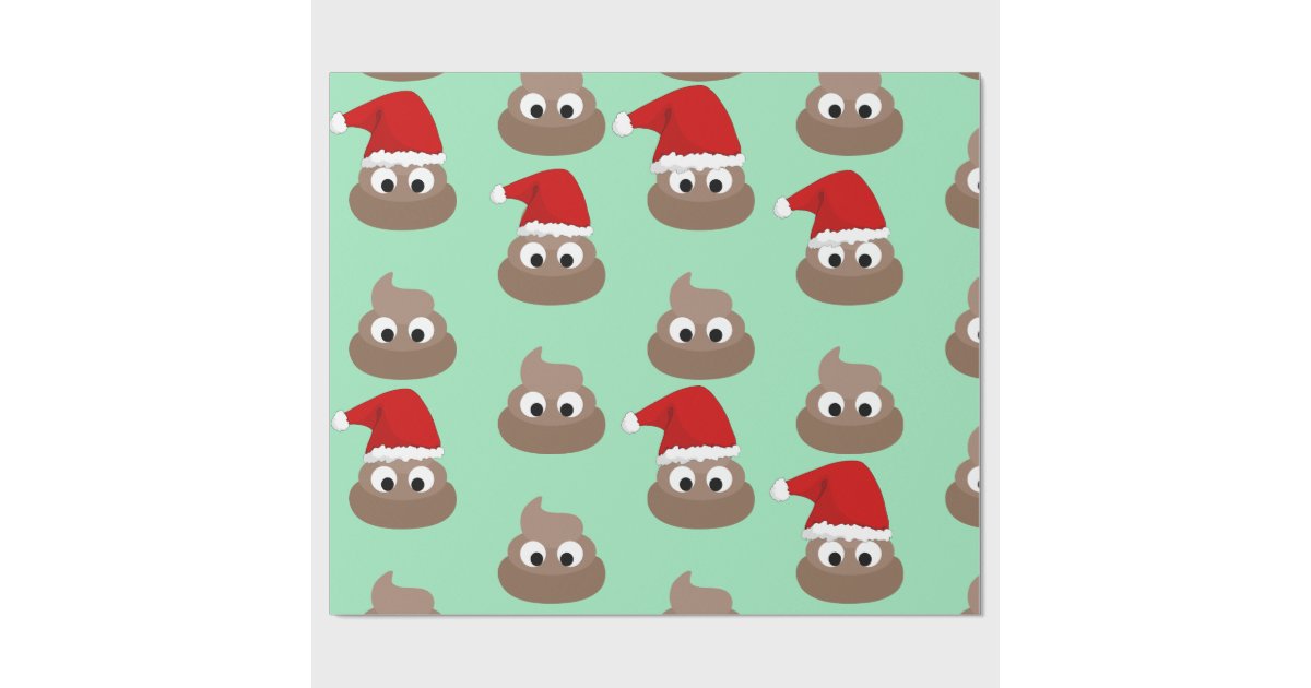 POOP FUNNY CHRISTMAS Wrapping Paper | Zazzle