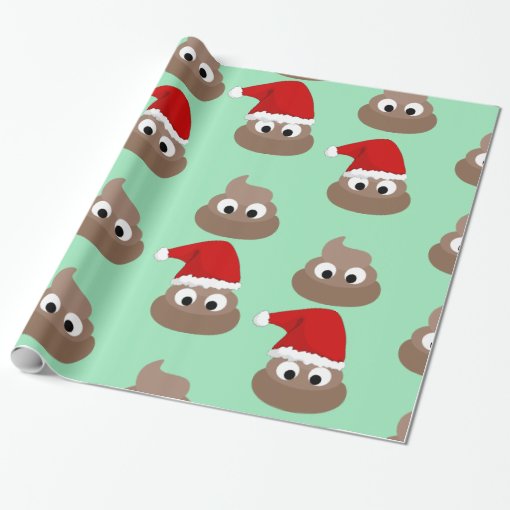 POOP FUNNY CHRISTMAS Wrapping Paper | Zazzle