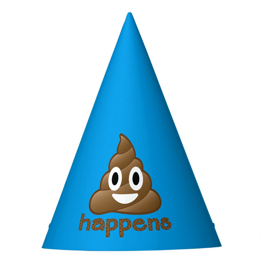 Poop Happens Emoji Party Hat | Zazzle