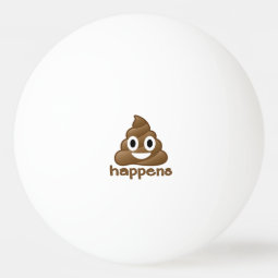 Poop Happens Emoji Ping Pong Ball | Zazzle