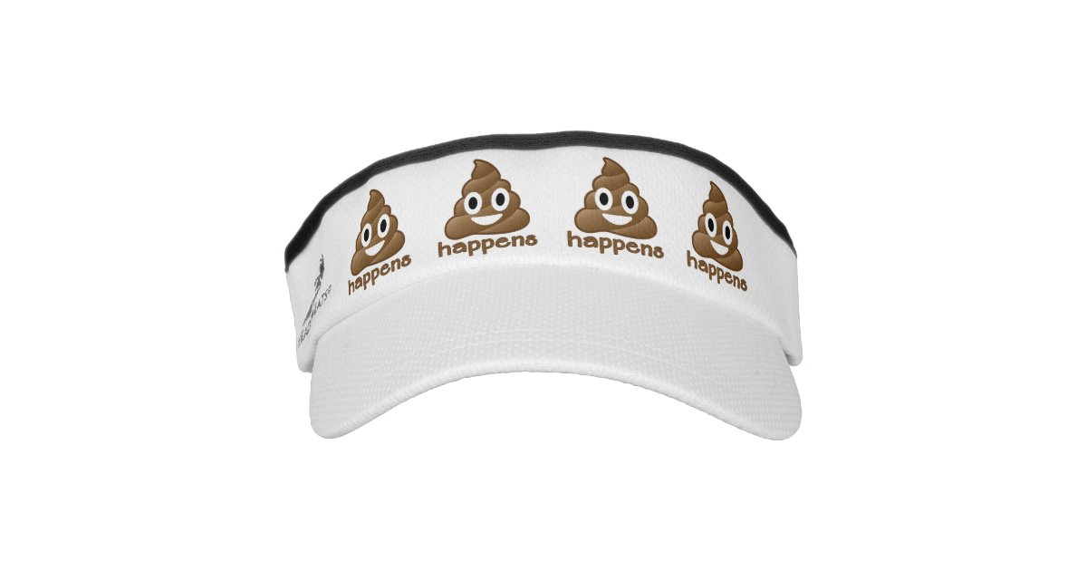 Poop Happens Emoji Visor | Zazzle