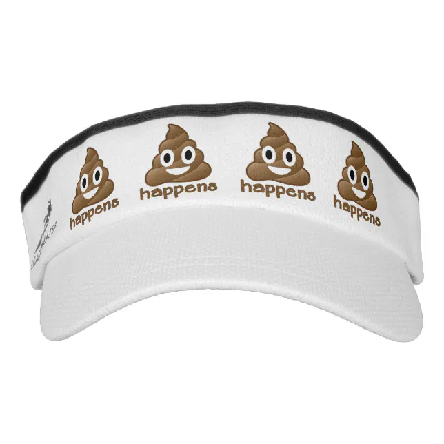Poop Happens Emoji Visor | Zazzle