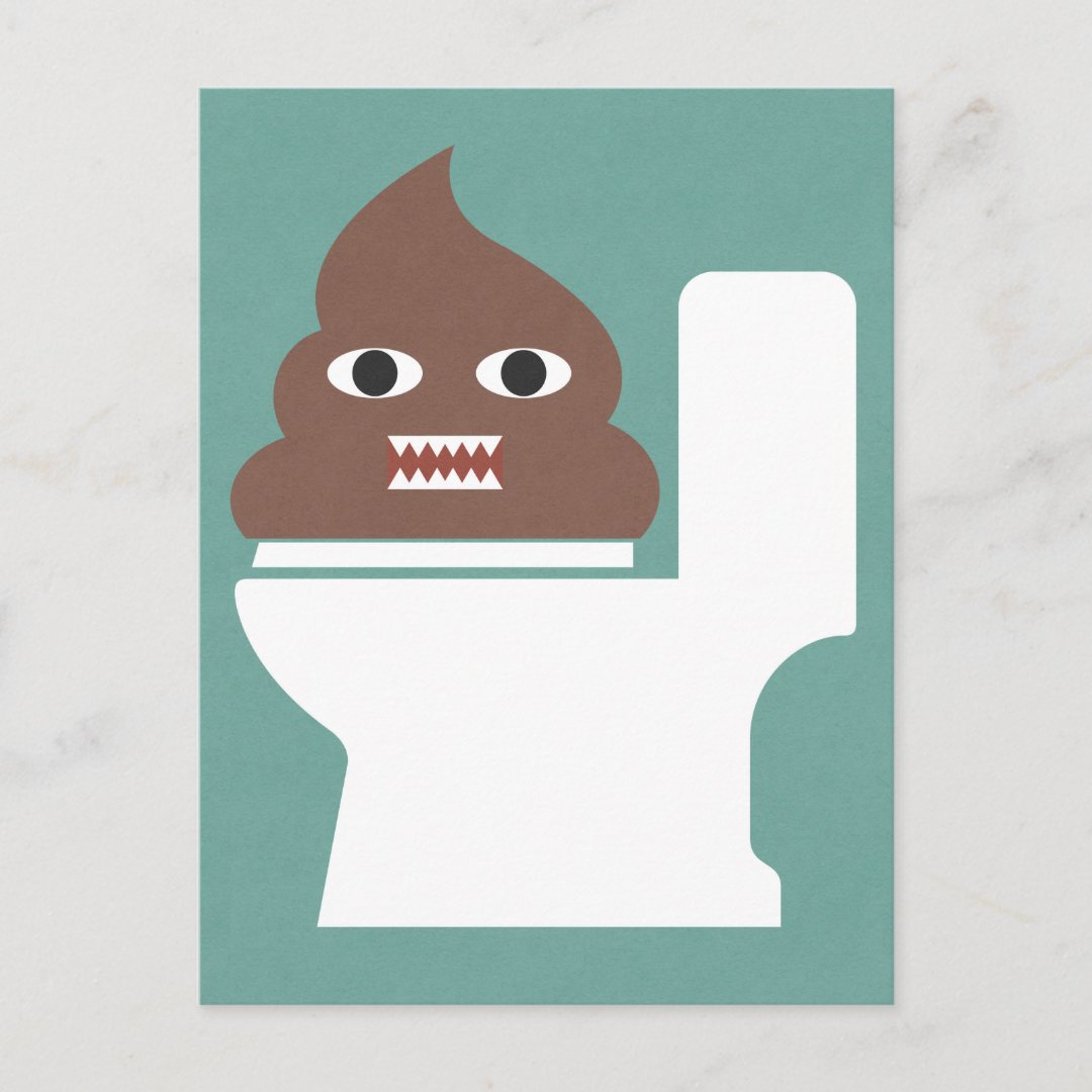 Poop Monster Postcard | Zazzle