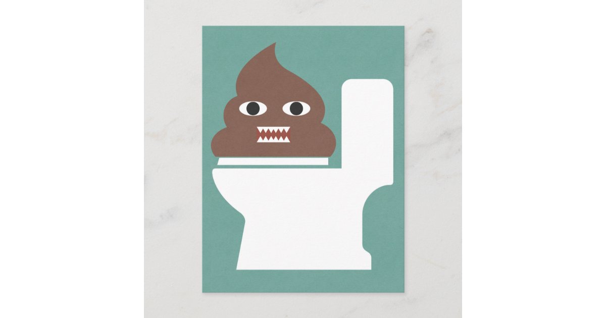 Poop Monster Postcard | Zazzle